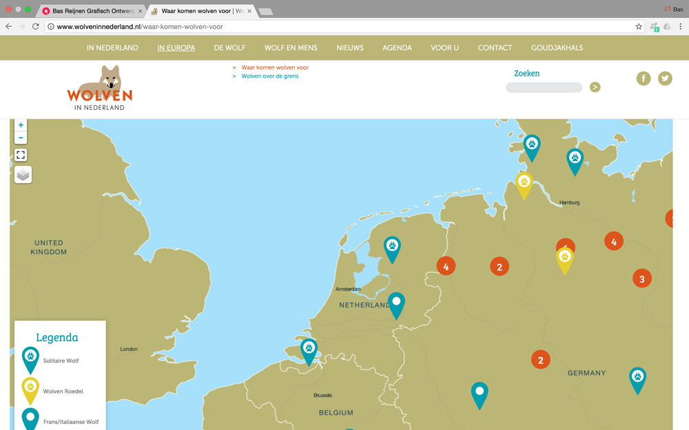 Grafisch Ontwerp Nijmegen - Bas Reijnen | Wolven in Nederland